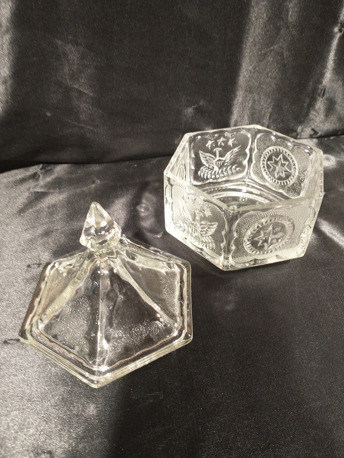 Vtg Indiana Tiara Colonial Clear Candy Dish With Lid 2 - Etsy