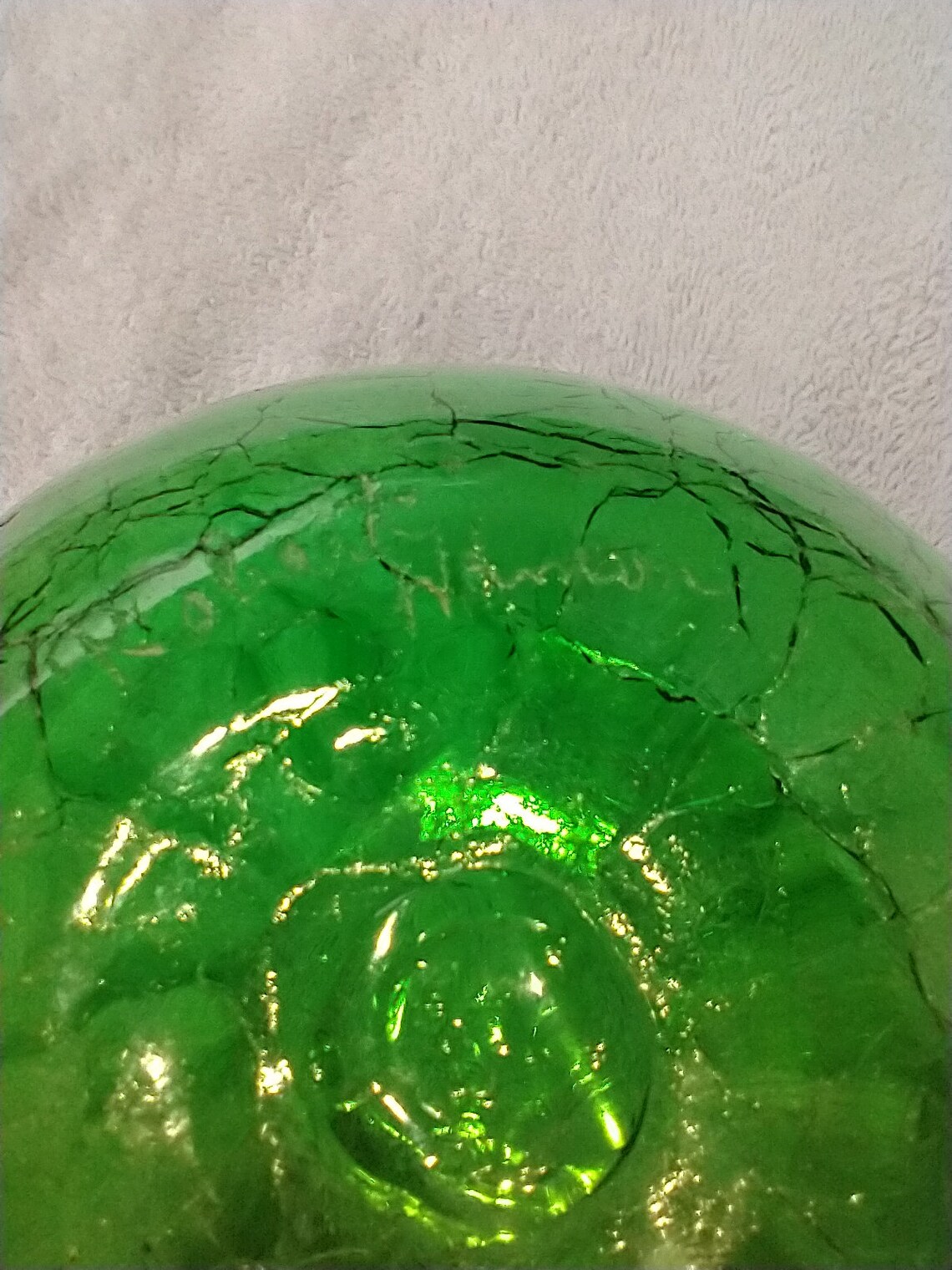 Vintage RARE: Robert Hamon Signed Green Crackle Glass Fluted Vase - Etsy