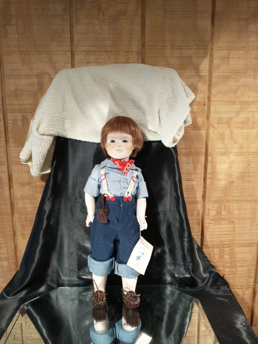 Vtg Huckleberry Finn # 828 Huck Full Body Porcelain Doll, 19", by Jerry ...