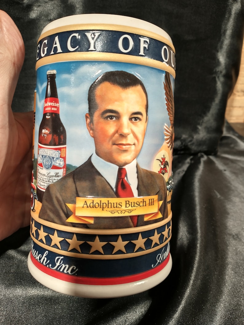 Vtg Anheuser-busch Family Series Stein Adolphus Busch III - Etsy