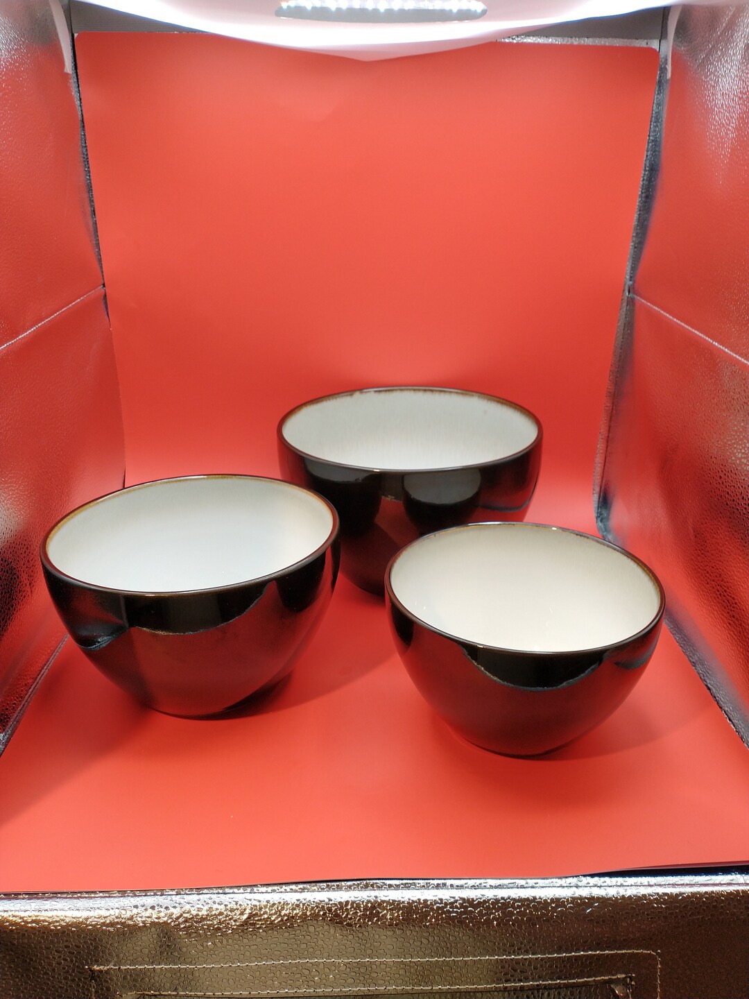 Sango Nova Black SET OF 3 Mixing Bowls Includes 7 - Etsy
