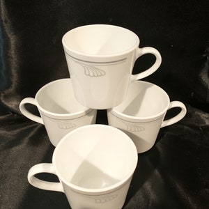 Vtg Corning Pyroceram Whispering Mist Flat Cups, SET OF 4 - Etsy