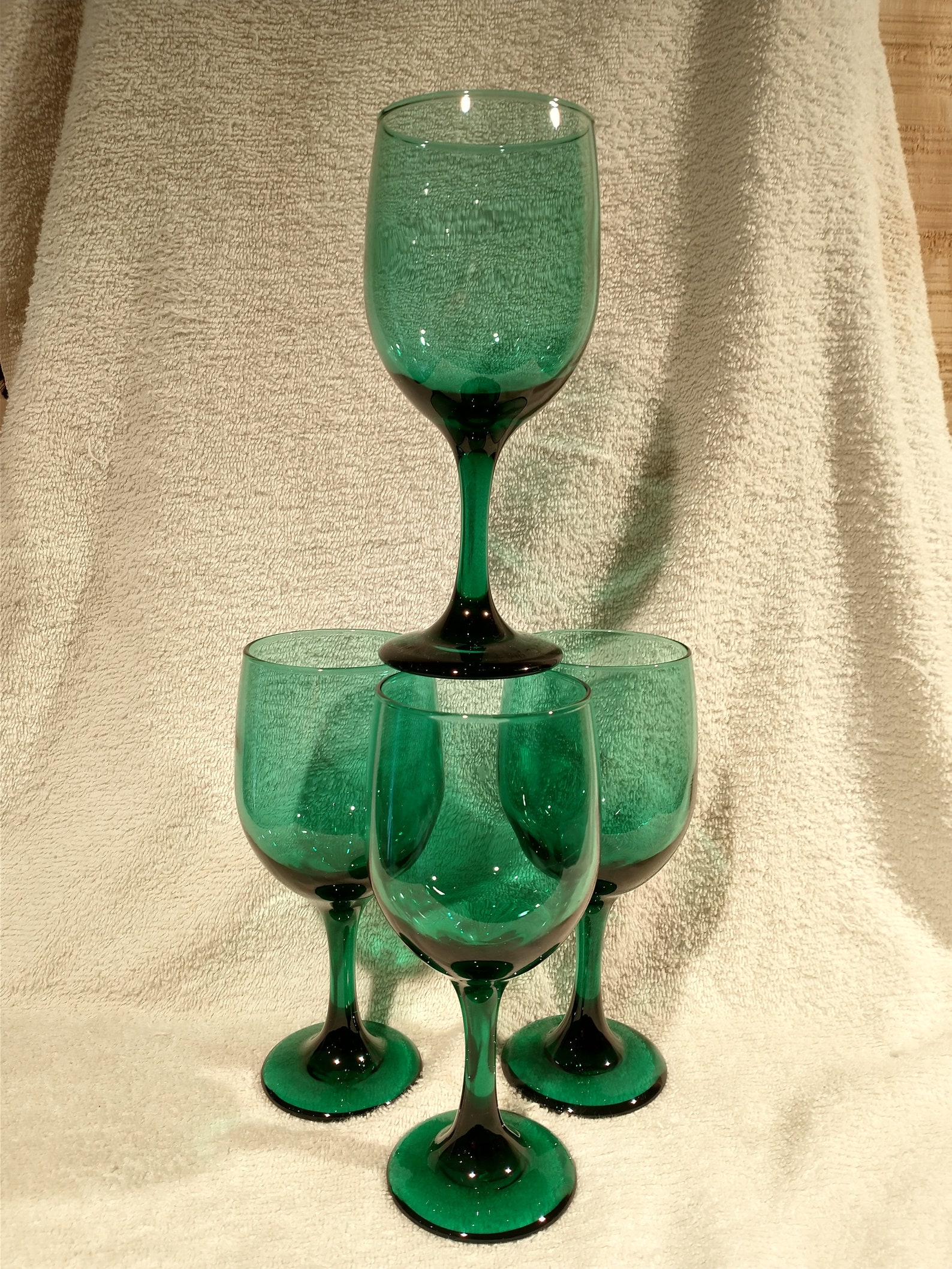 Vtg Libbey Premiere Dark Green Water Goblets SET OF 4 7 - Etsy