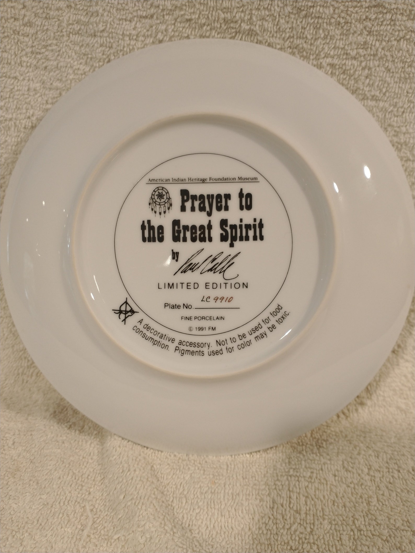 Vtg Prayer to the Great Spirit Decorative Plate by American | Etsy