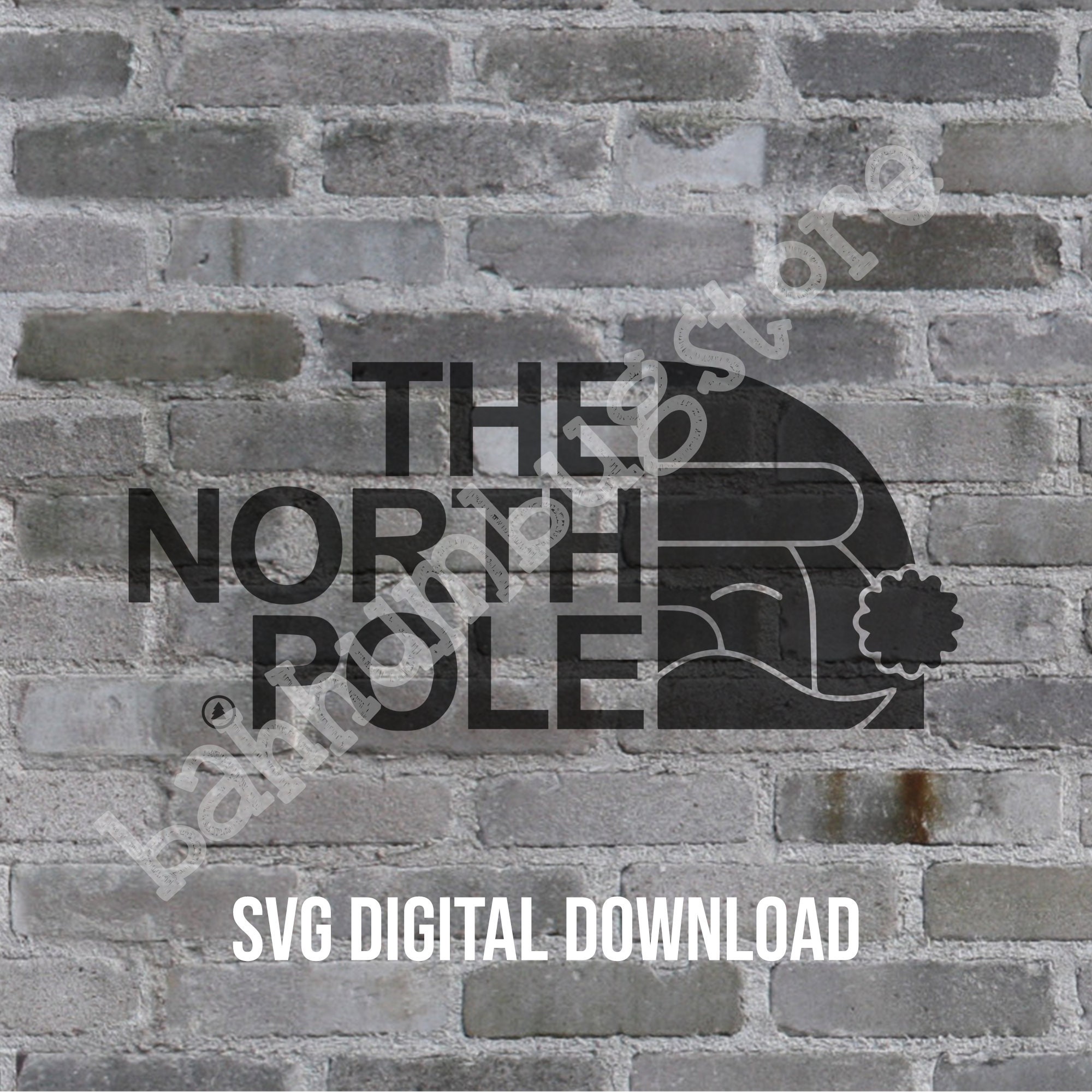 The North Pole SVG Logo File, INSTANT DOWNLOAD, North Face Inspired ...