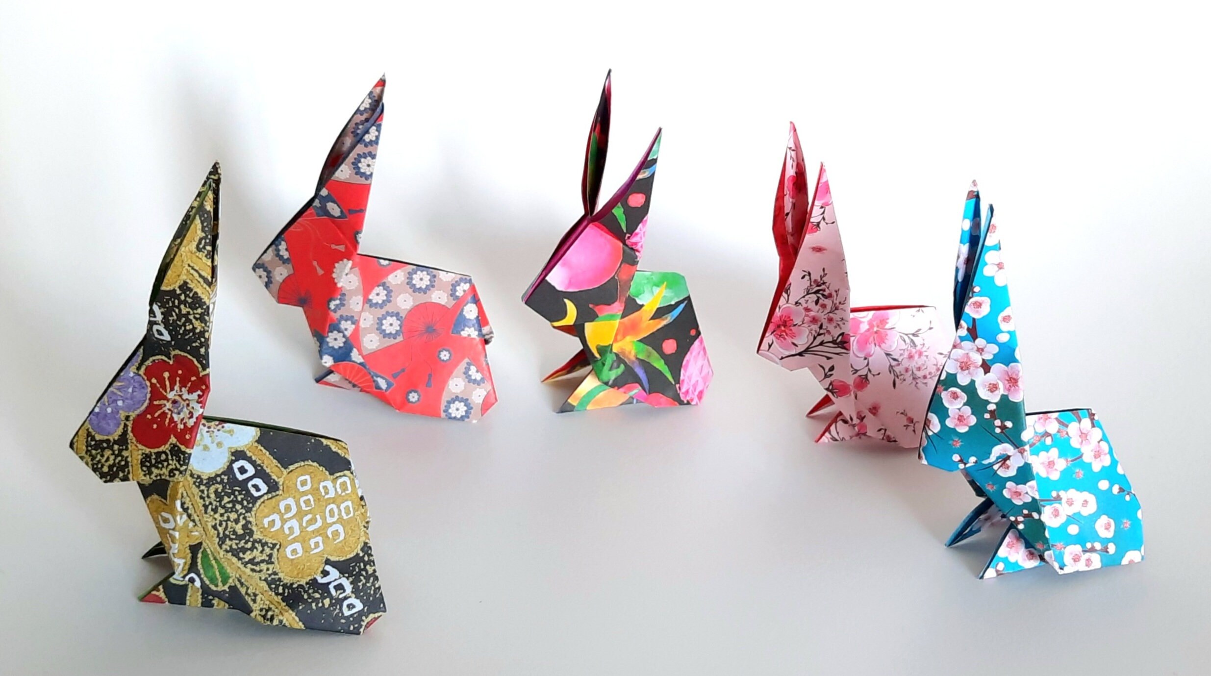 Origami Bunnies Rabbits Lunar New Year Year of the Rabbit - Etsy