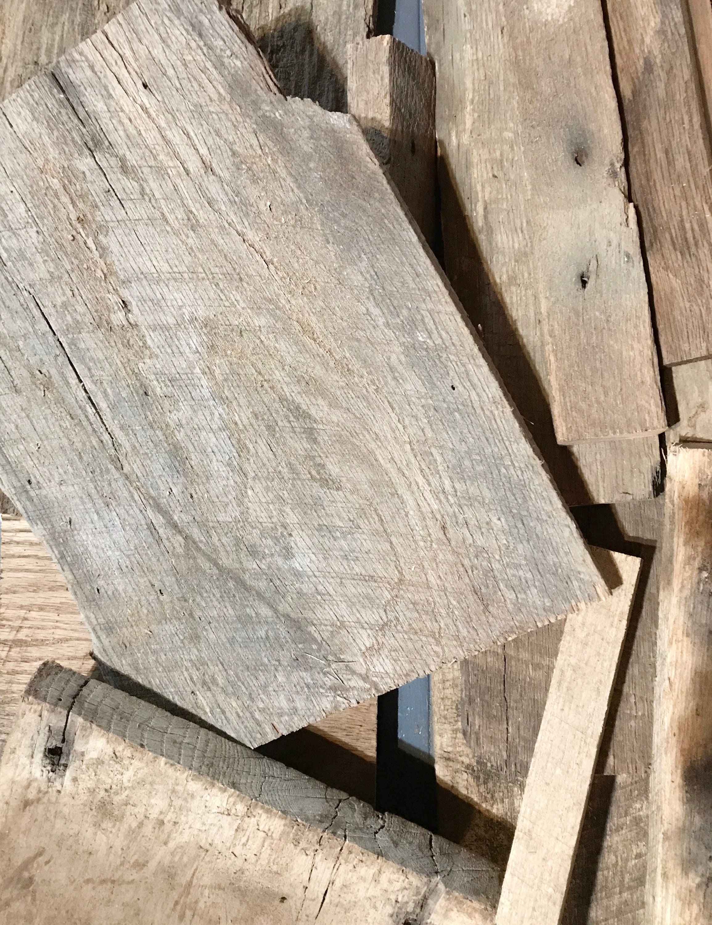 Antique Barn Wood Scraps Weathered Oak or Poplar Rough Sewn Saw Marks ...