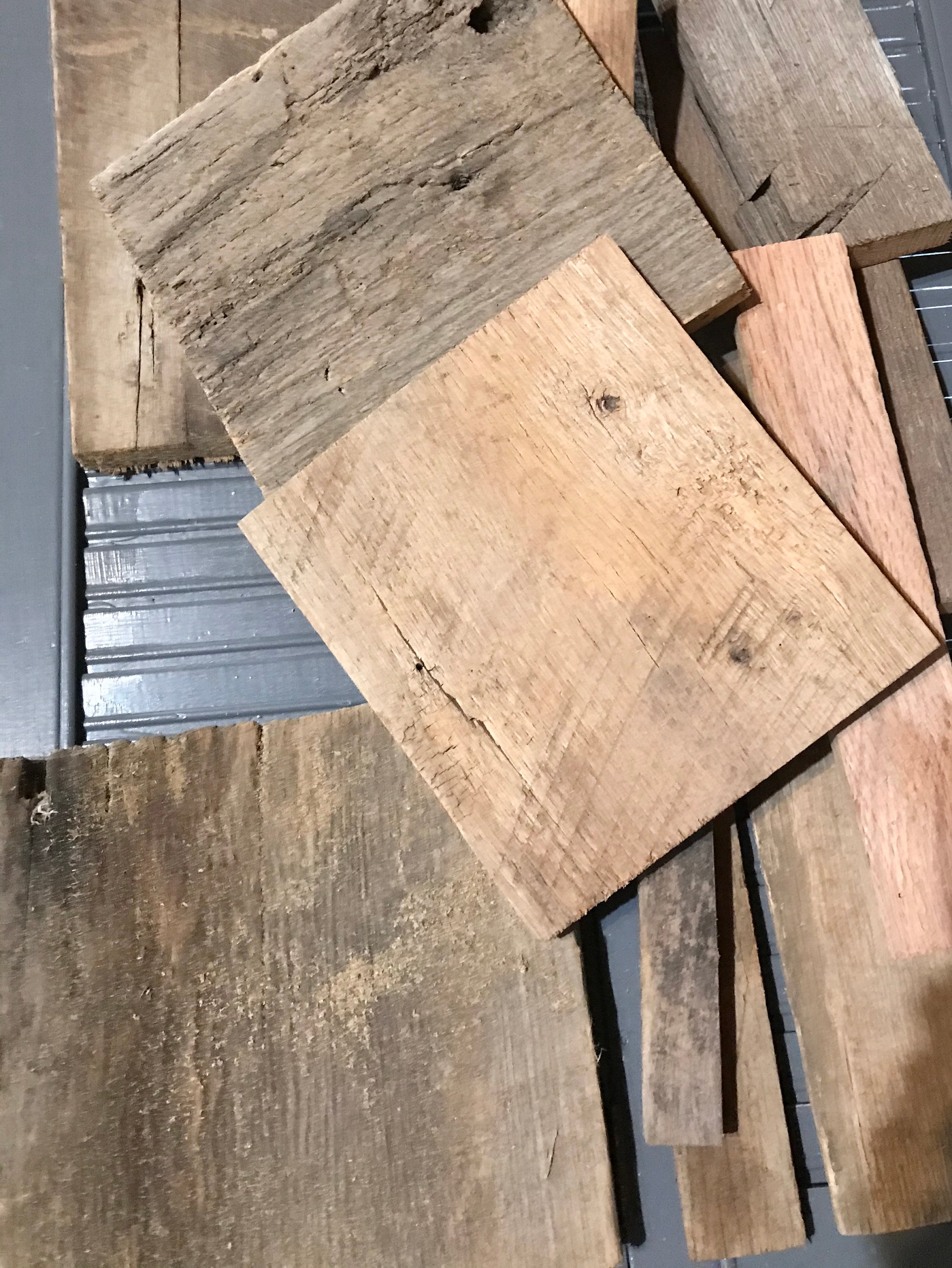 Antique Barn Wood Scraps Weathered Oak or Poplar Rough Sewn Saw Marks ...
