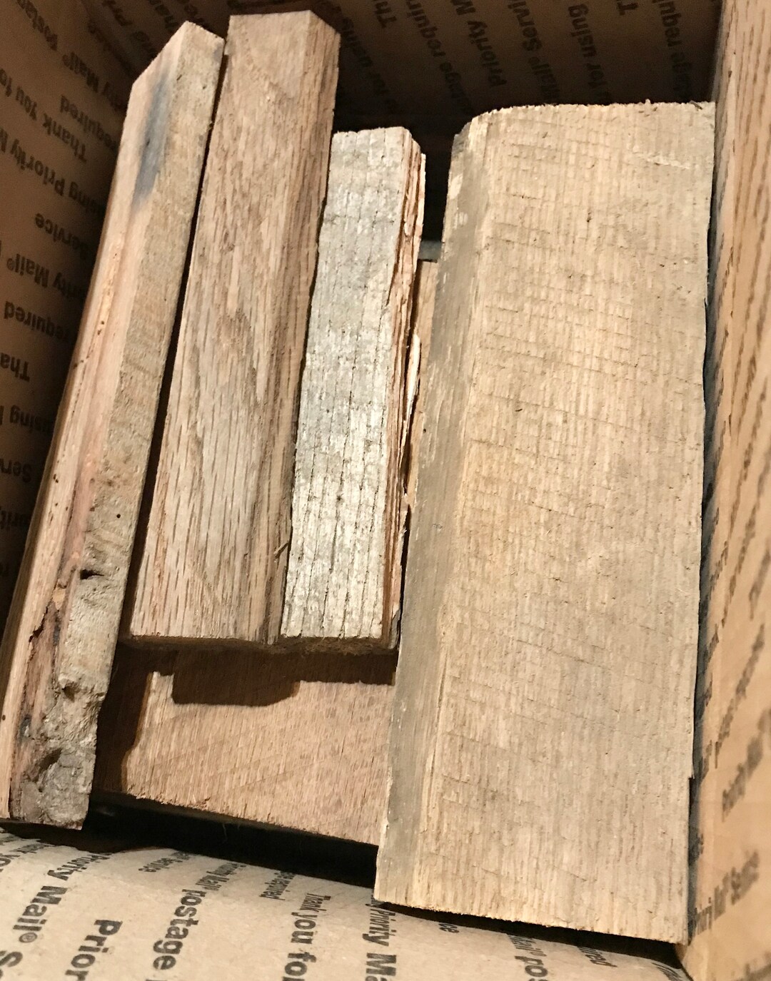 Antique Barn Wood Scraps Weathered Oak or Poplar Rough Sewn Saw Marks ...