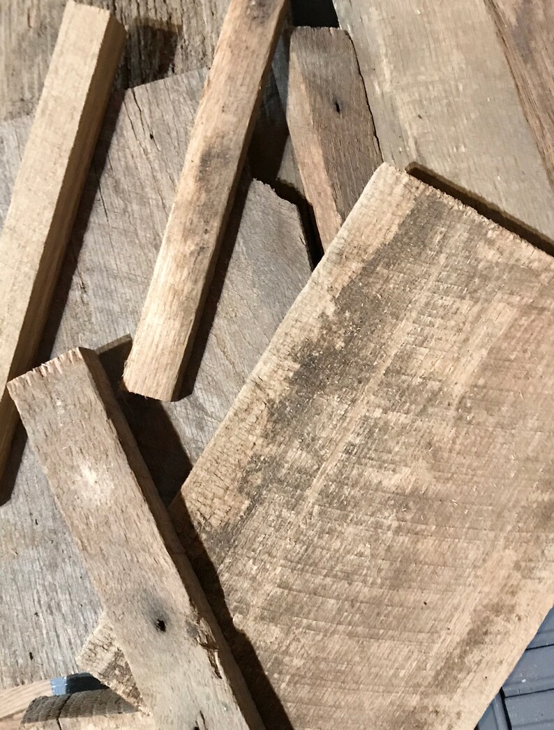 Antique Barn Wood Scraps Weathered Oak or Poplar Rough Sewn Saw Marks ...