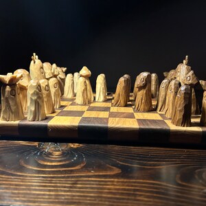 Ghost Chess Set Pieces Only Hand Carved Wood One of a Kind - Etsy