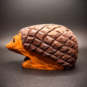 Hand Carved Wood- Hedgehog Sculpture- One of a Kind Handmade Gift - Etsy