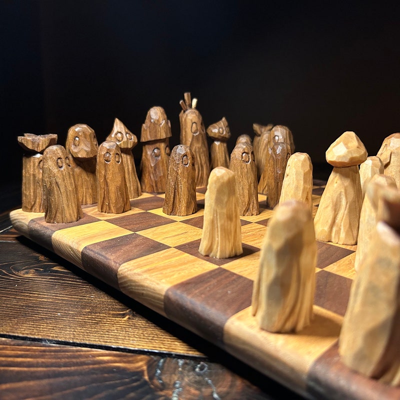 Halloween Carved Wood - Etsy