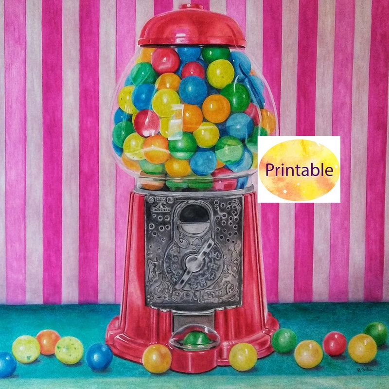 Gumball Machine Poster - Etsy
