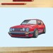 Volkswagen Golf Mk2 Poster Realistic Car Drawing Illustration Print ...
