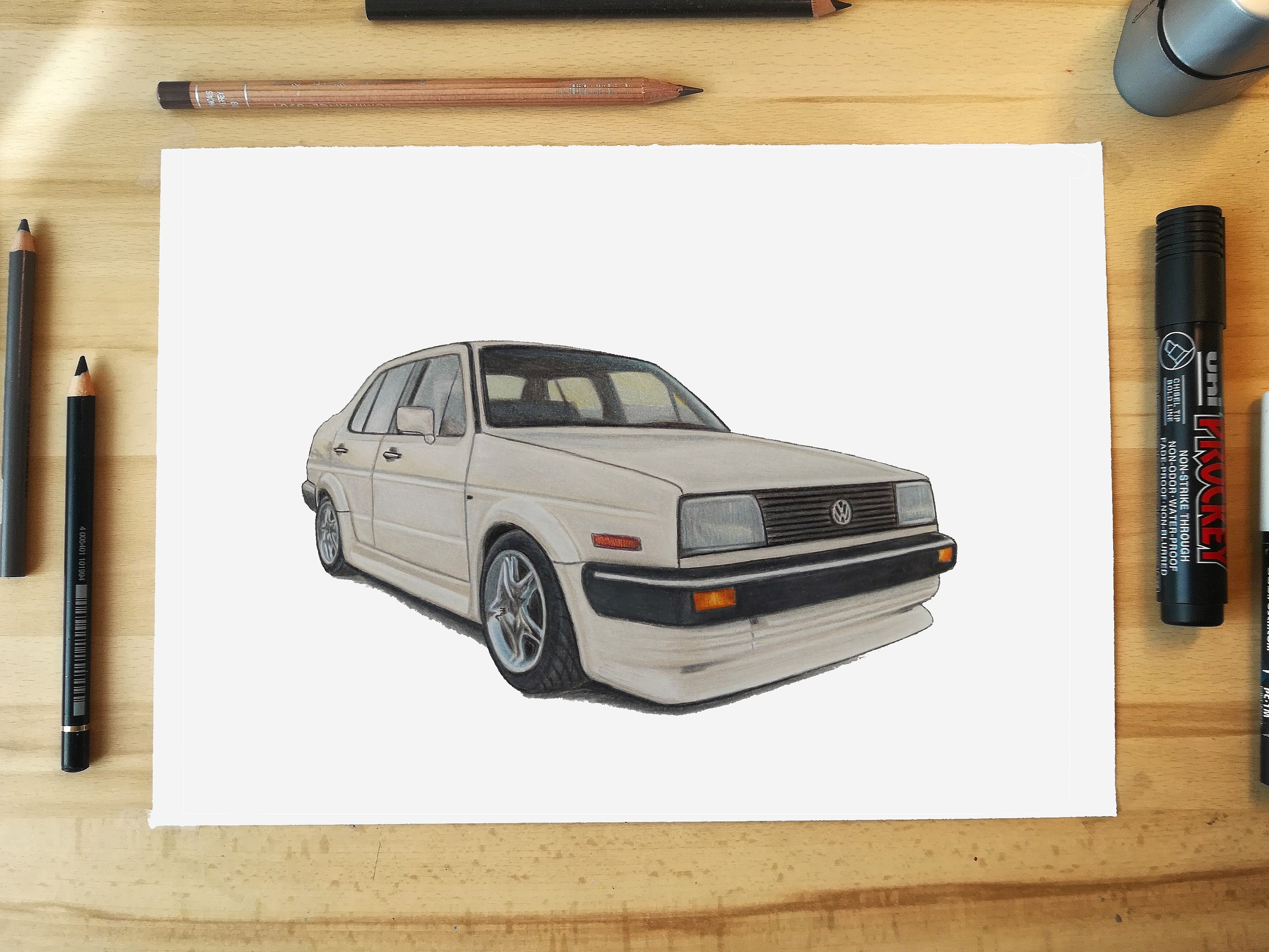 Vw Jetta Drawing