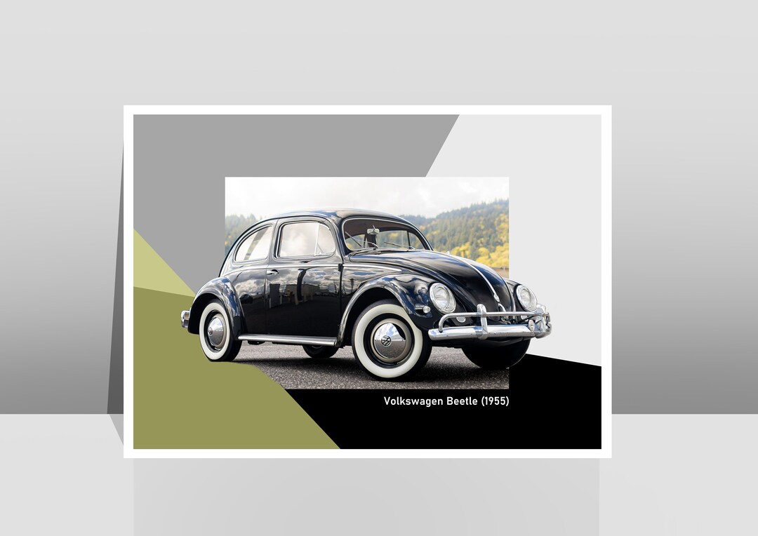 Volkswagen Beetle VW Classic Poster Retro Car Wall Decor Fine Art Print ...
