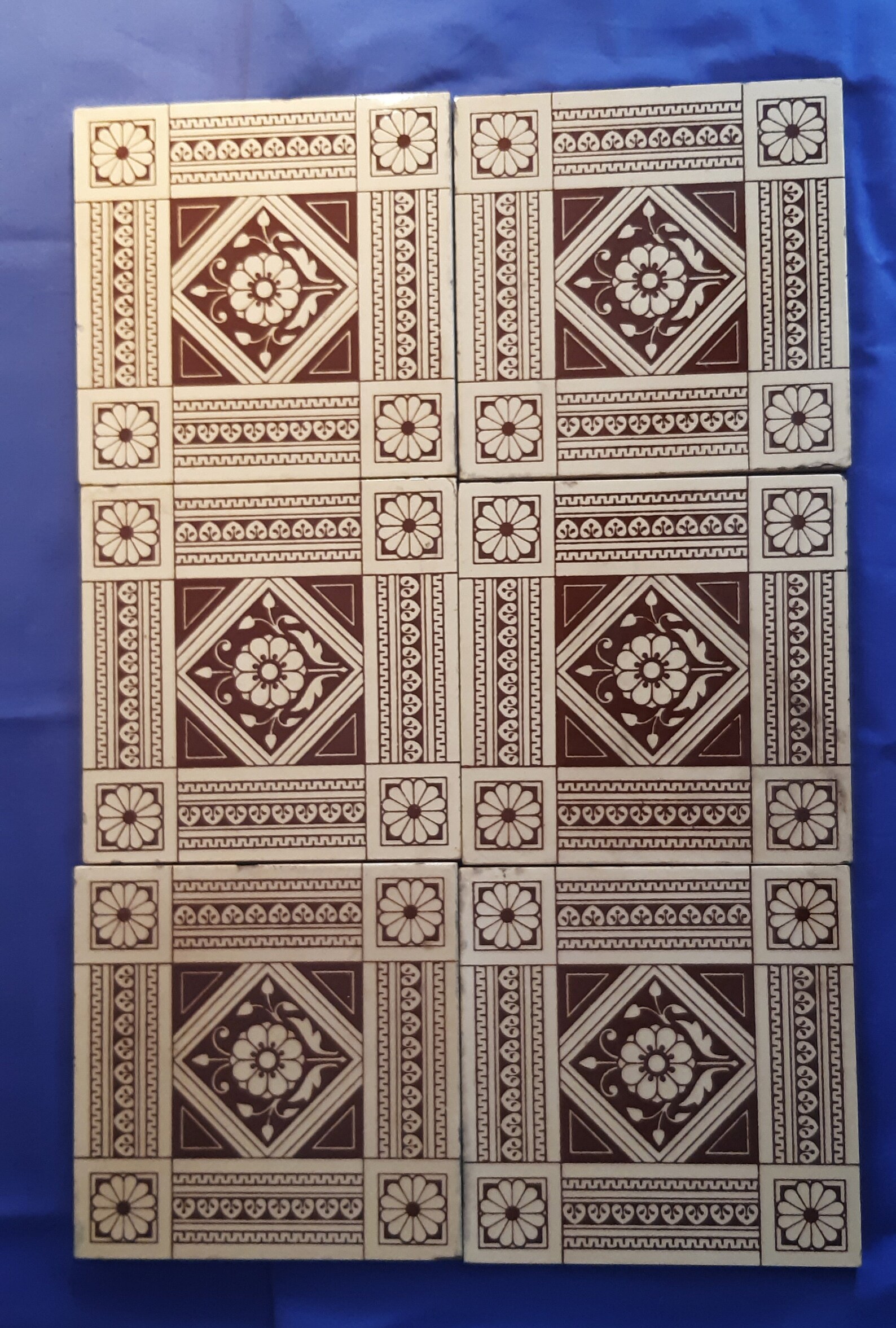 Antique Tiles Aesthetic Mintons Six Tile Geometric Panel About - Etsy