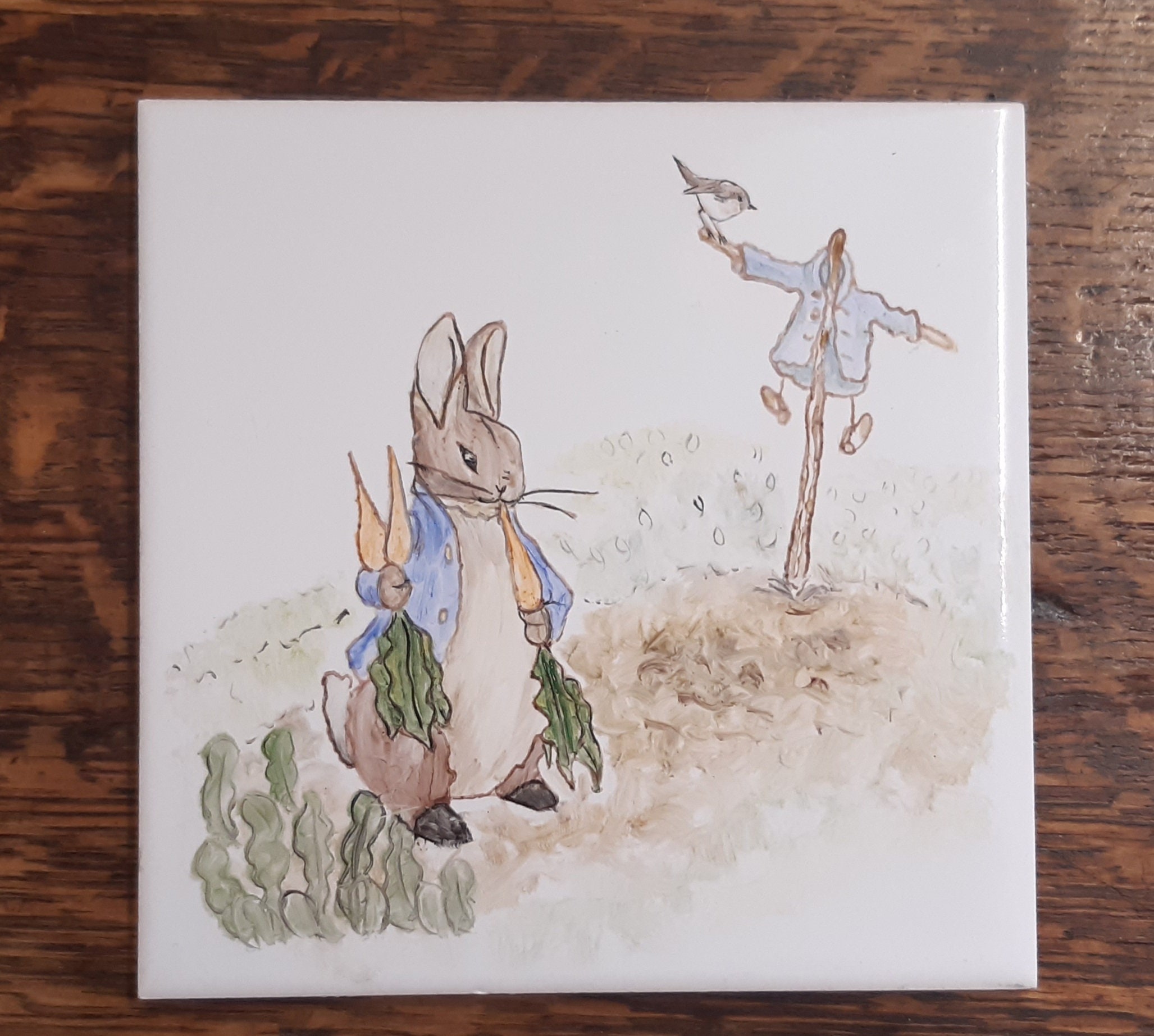 Vintage Tile Beatrice Potter Design of Peter Rabbit Painted by - Etsy