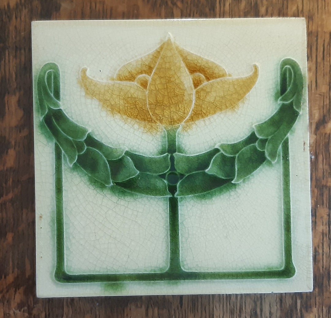 Antique Tile an Art Nouveau Design for Pilkingtons 1905 - Etsy