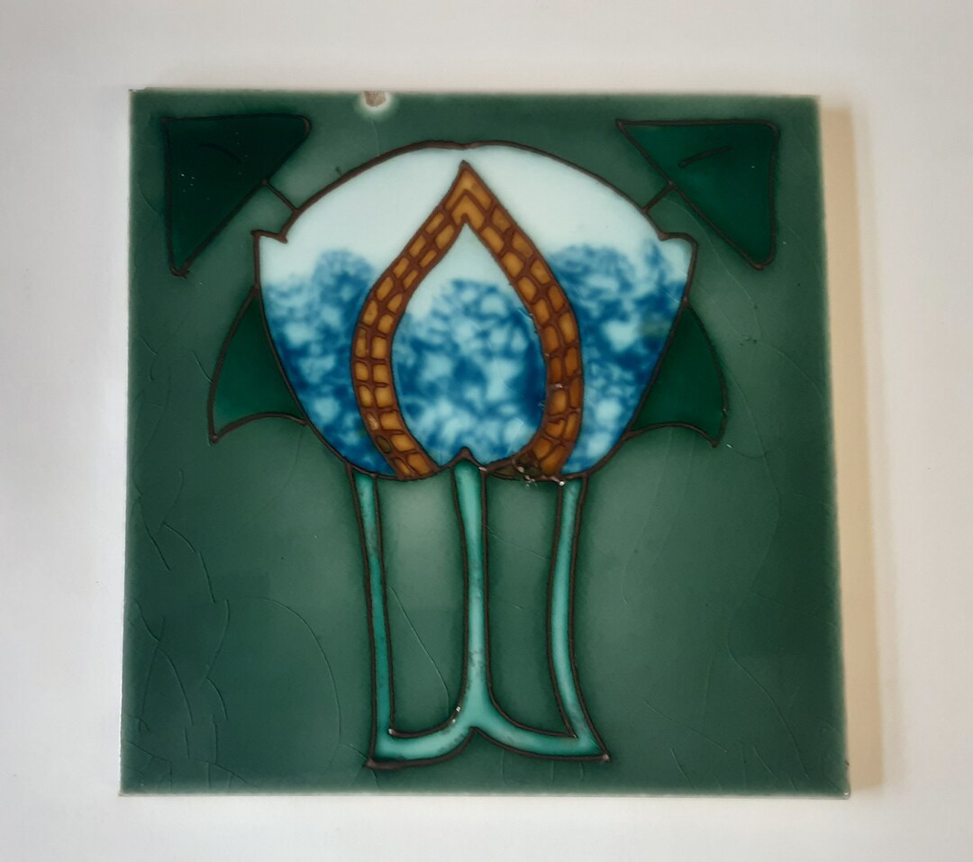 Antique Tile Art Nouveau Tube Lined Tile by Richards 1908 - Etsy