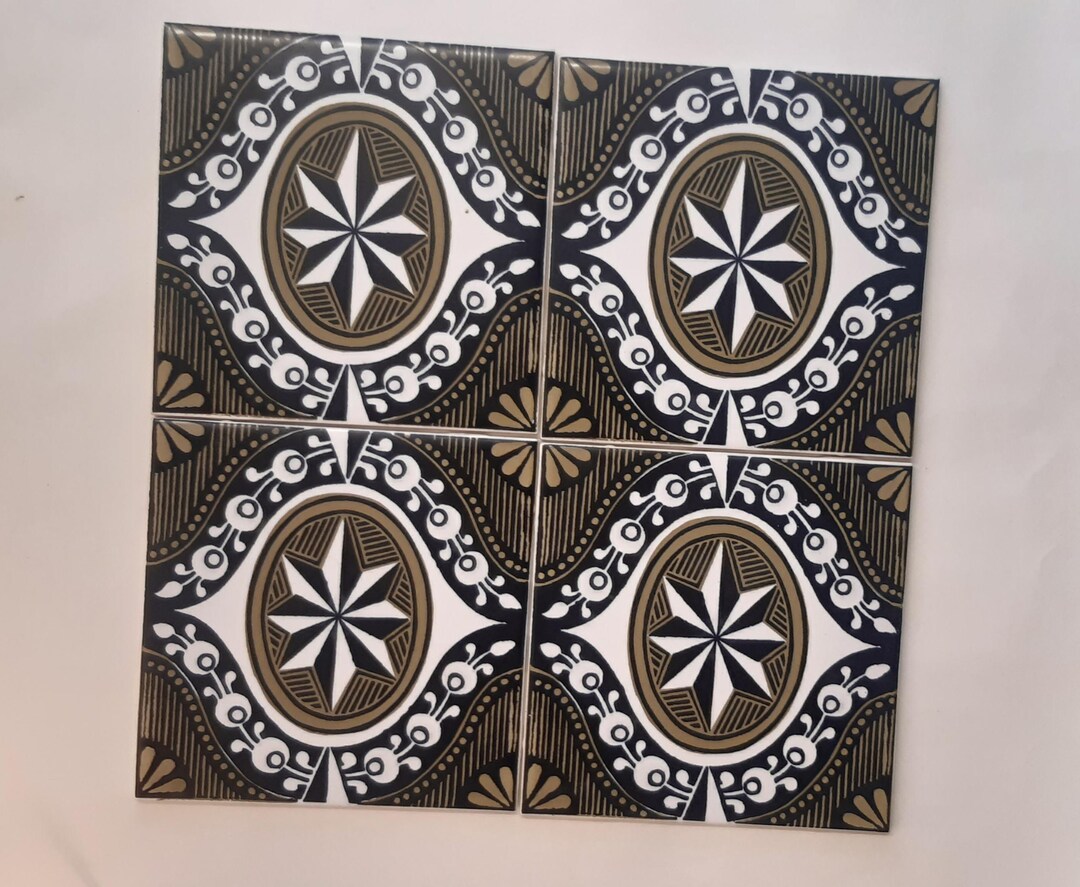 Vintage Carter Tiles Classic Designed by Lawrence Scarfe a Set of Four ...