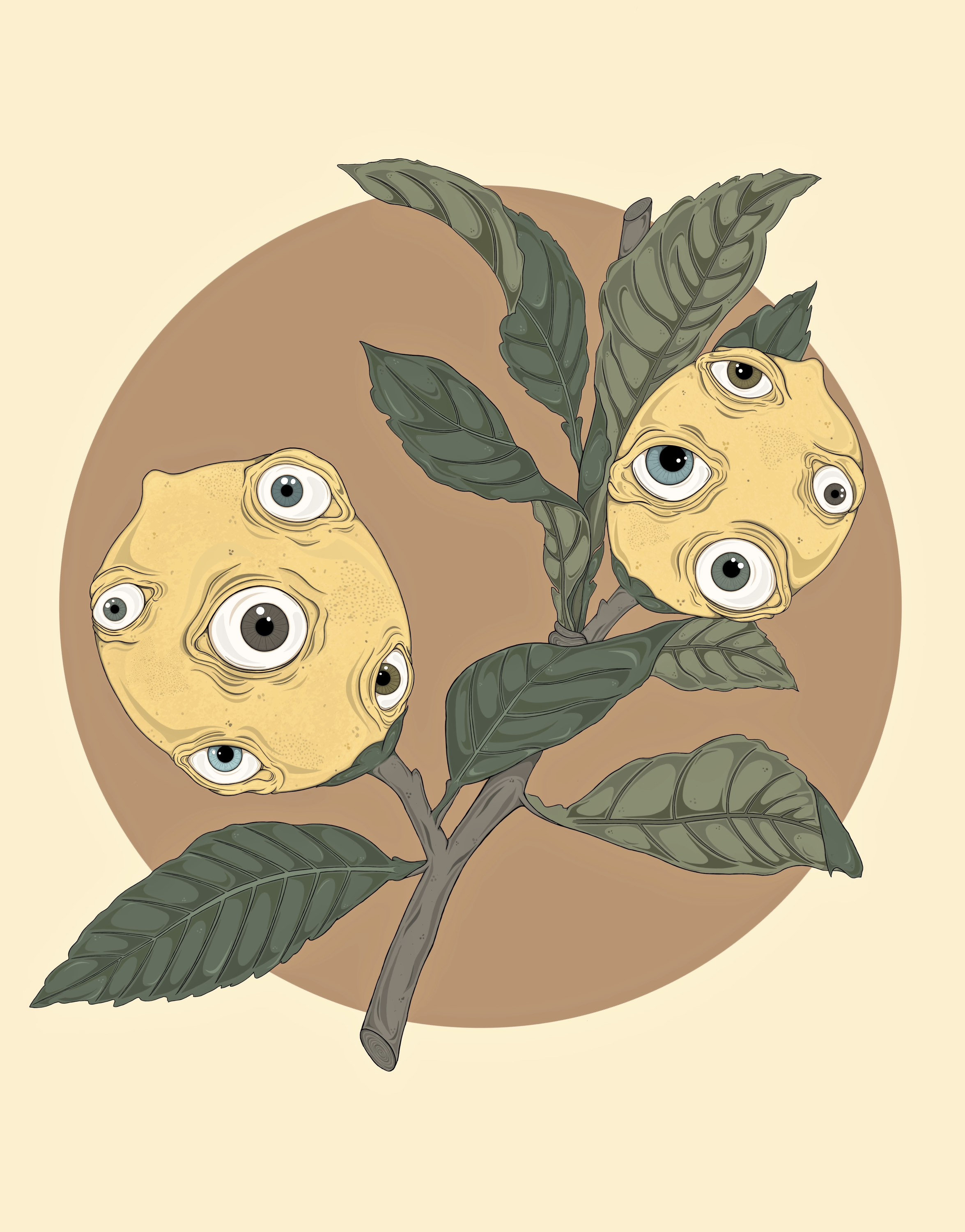 Eyeball Lemon Branch 11x14 Art Print / Wall Art / Poster / Home Décor ...