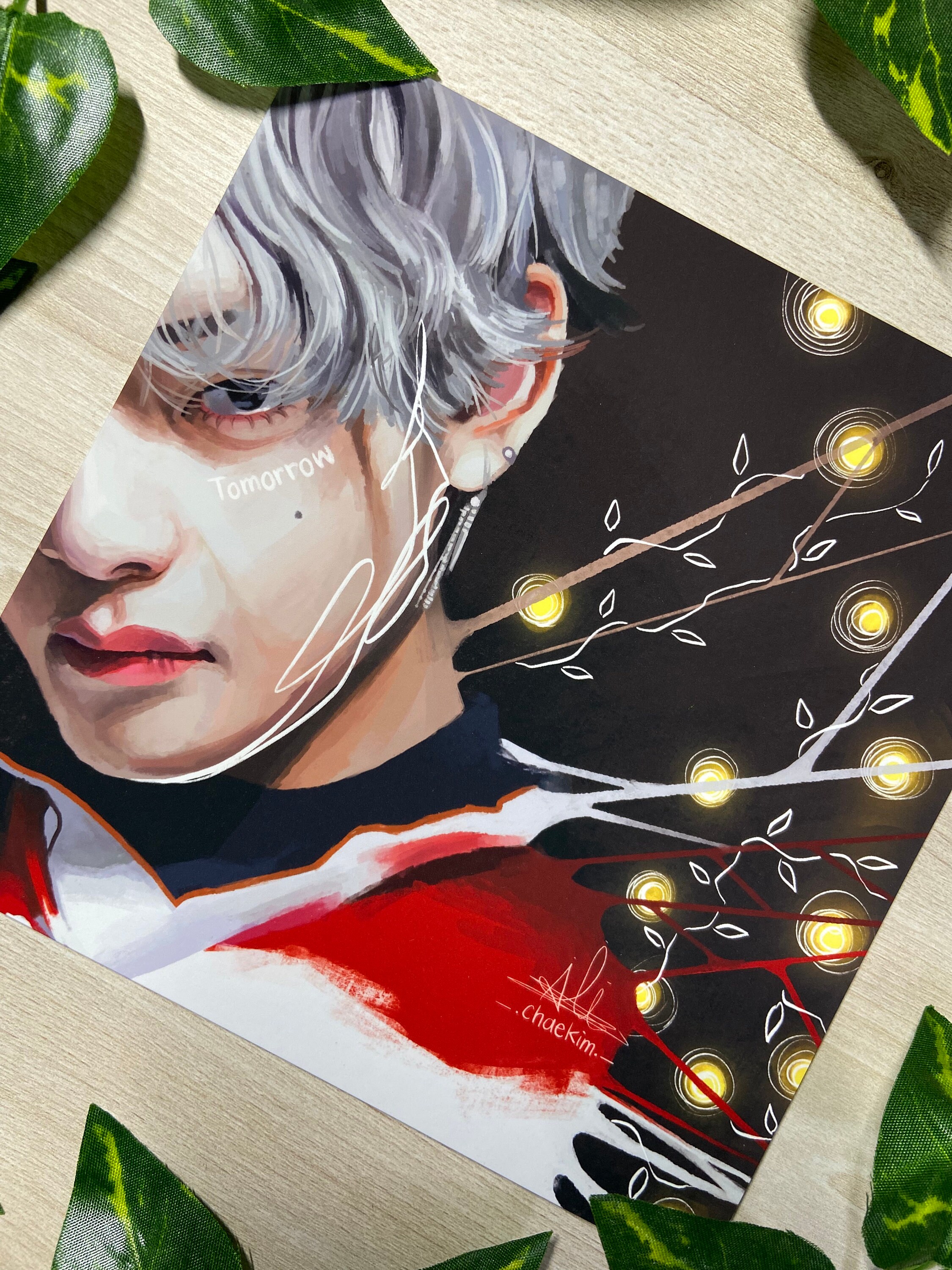 BTS V V Fanart Taehyung Fanart BTS Prints - Etsy
