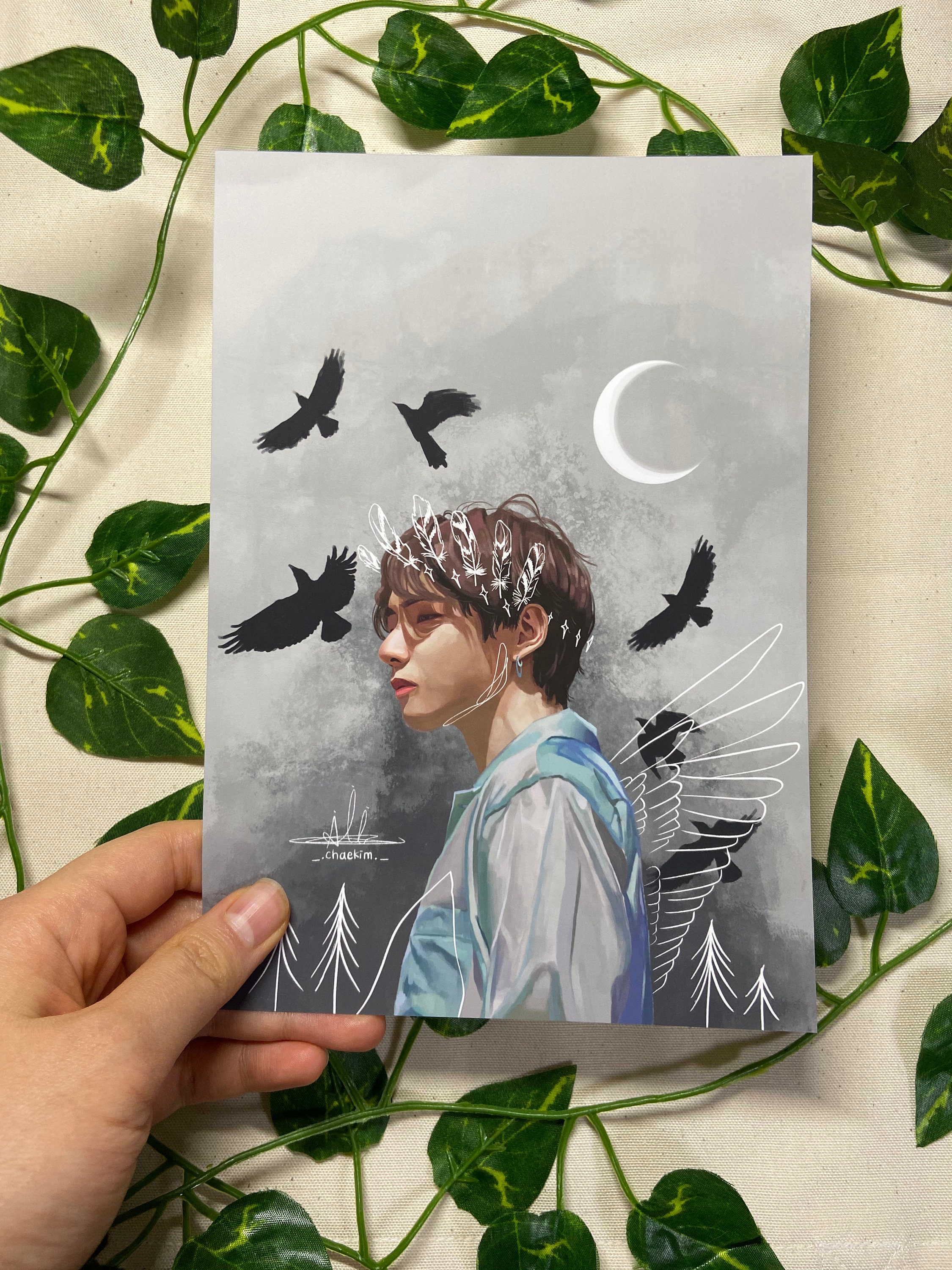 BTS V V Fanart Taehyung Fanart BTS Prints - Etsy