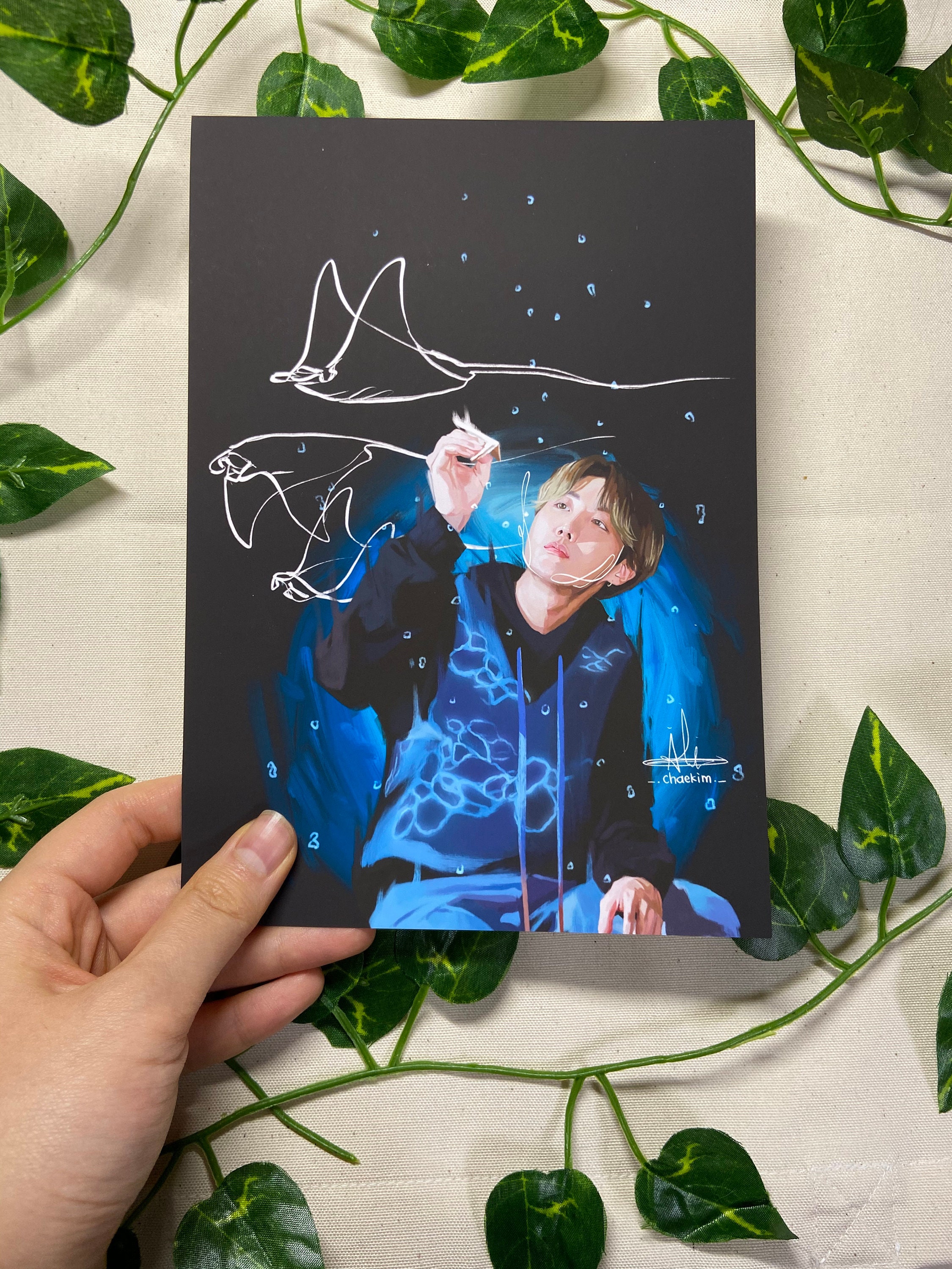 BTS Jhope Blue Side Fanart BTS Prints - Etsy