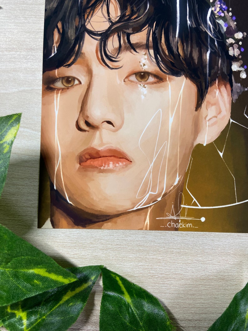 BTS V V Fanart Taehyung Fanart BTS Prints | Etsy