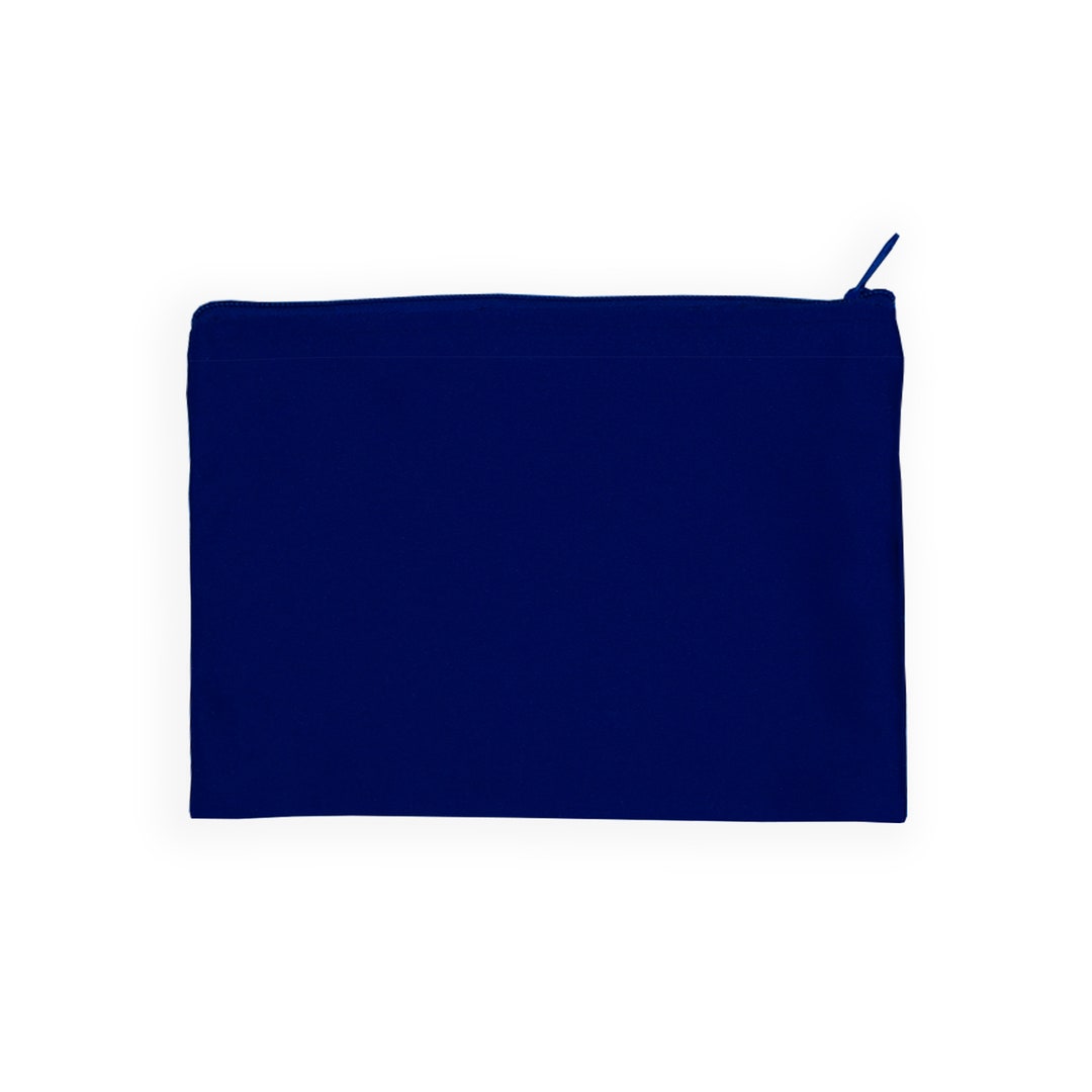 Navy Blue Satin Made in USA Zipper Bag in USA High End Quality Travel ...