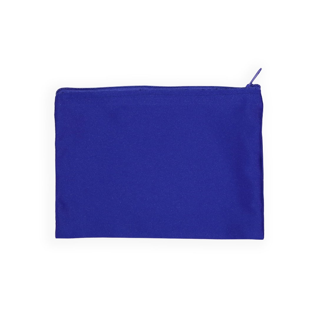 Royal Blue Satin Made in USA Zipper Bag in USA High End Quality Travel ...
