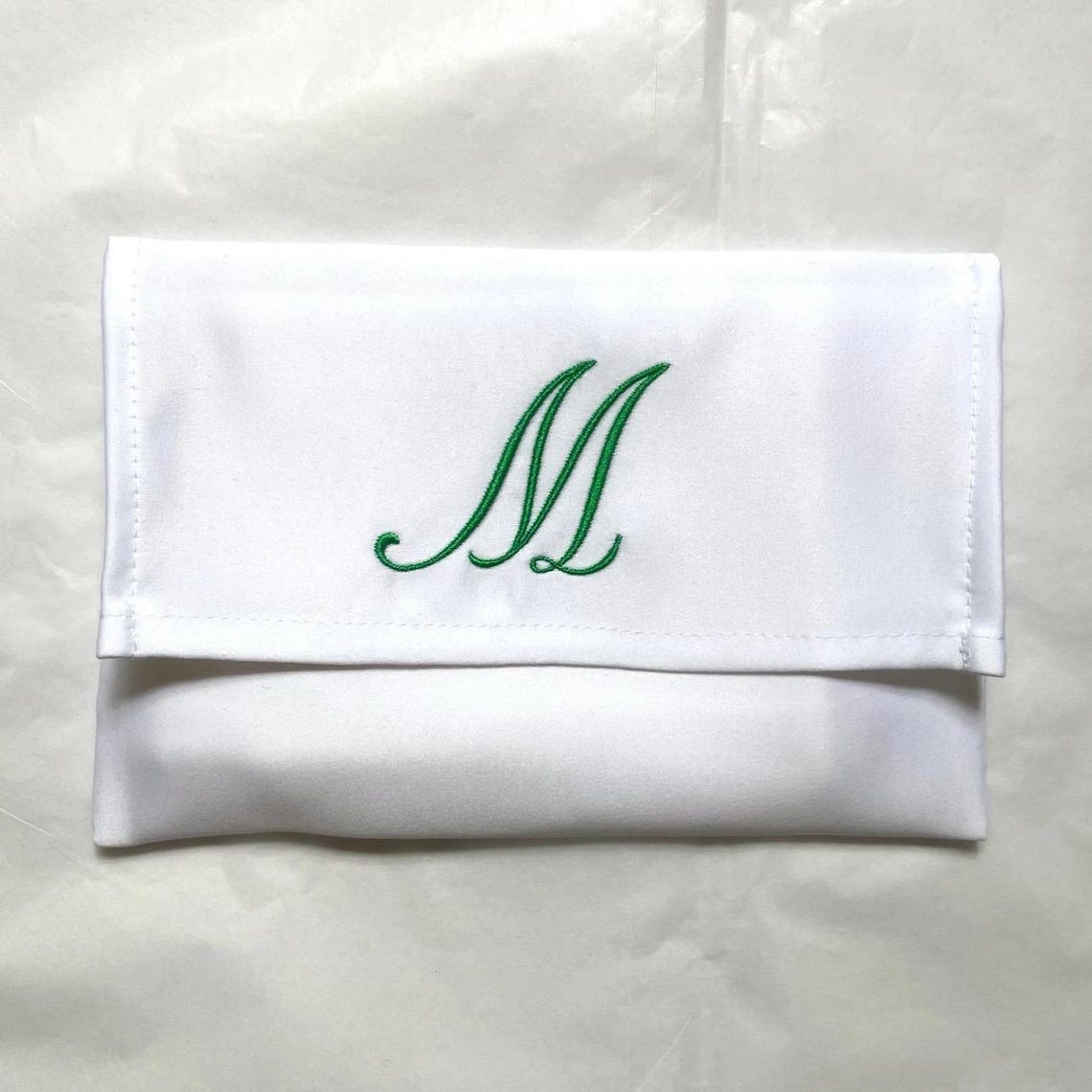 Custom Monogram Satin Dust Bag: Handmade Envelope Pouch - Etsy