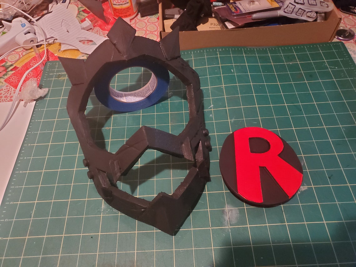 Red Riot Mask Kirishima Template - Etsy