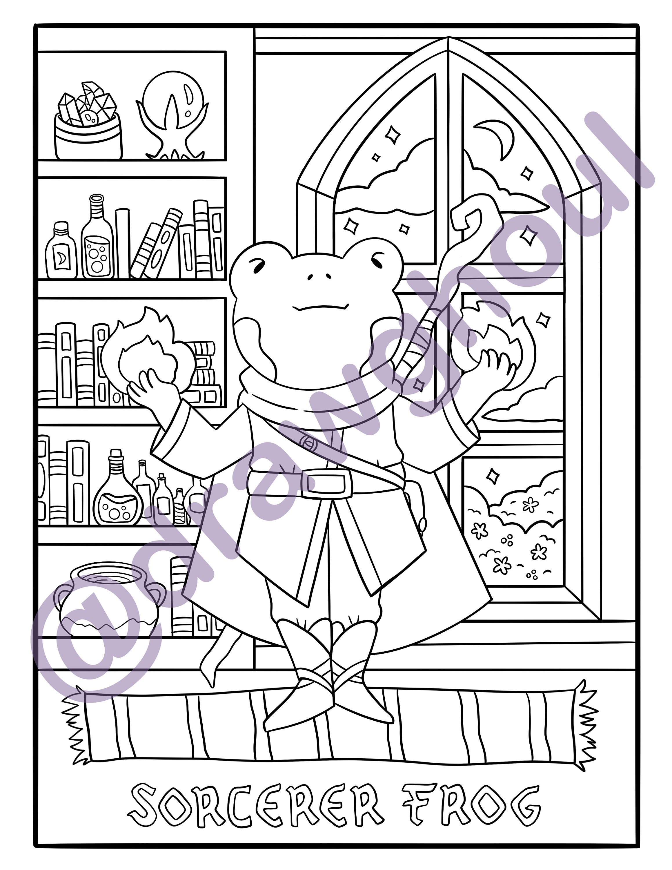 Dnd Frogs 2 Printable Coloring Pages Dungeons and Dragons Coloring Page ...