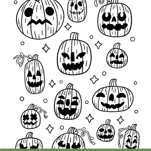 Jack-o'-lantern Coloring Page - Halloween Fall Activity (digital ...