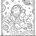 Space Frog Coloring Page: Cozy Adventure (digital Download) - Etsy