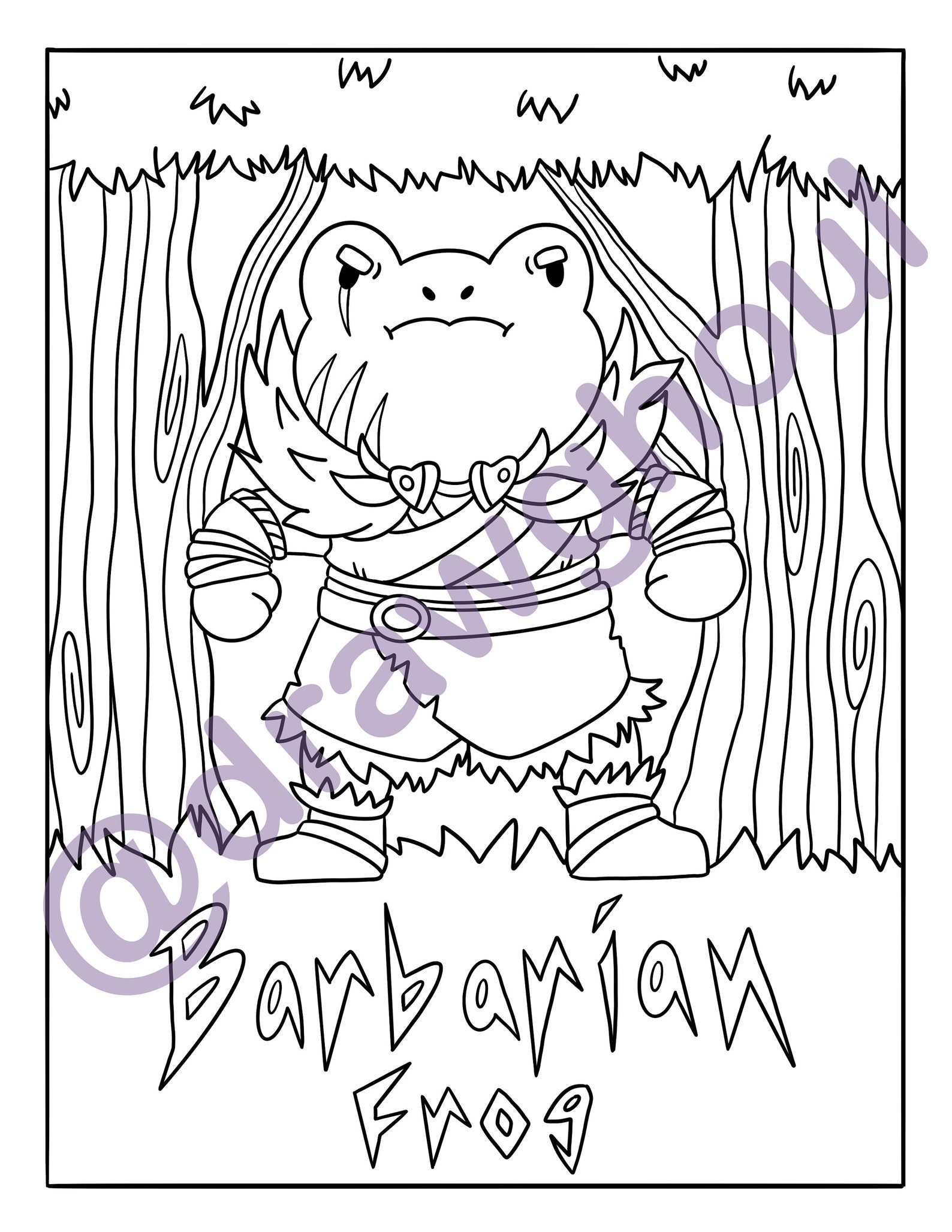 Dnd Frogs Printable Coloring Pages Dungeons and Dragons - Etsy