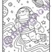 Space Frog Coloring Page: Cozy Adventure (digital Download) - Etsy