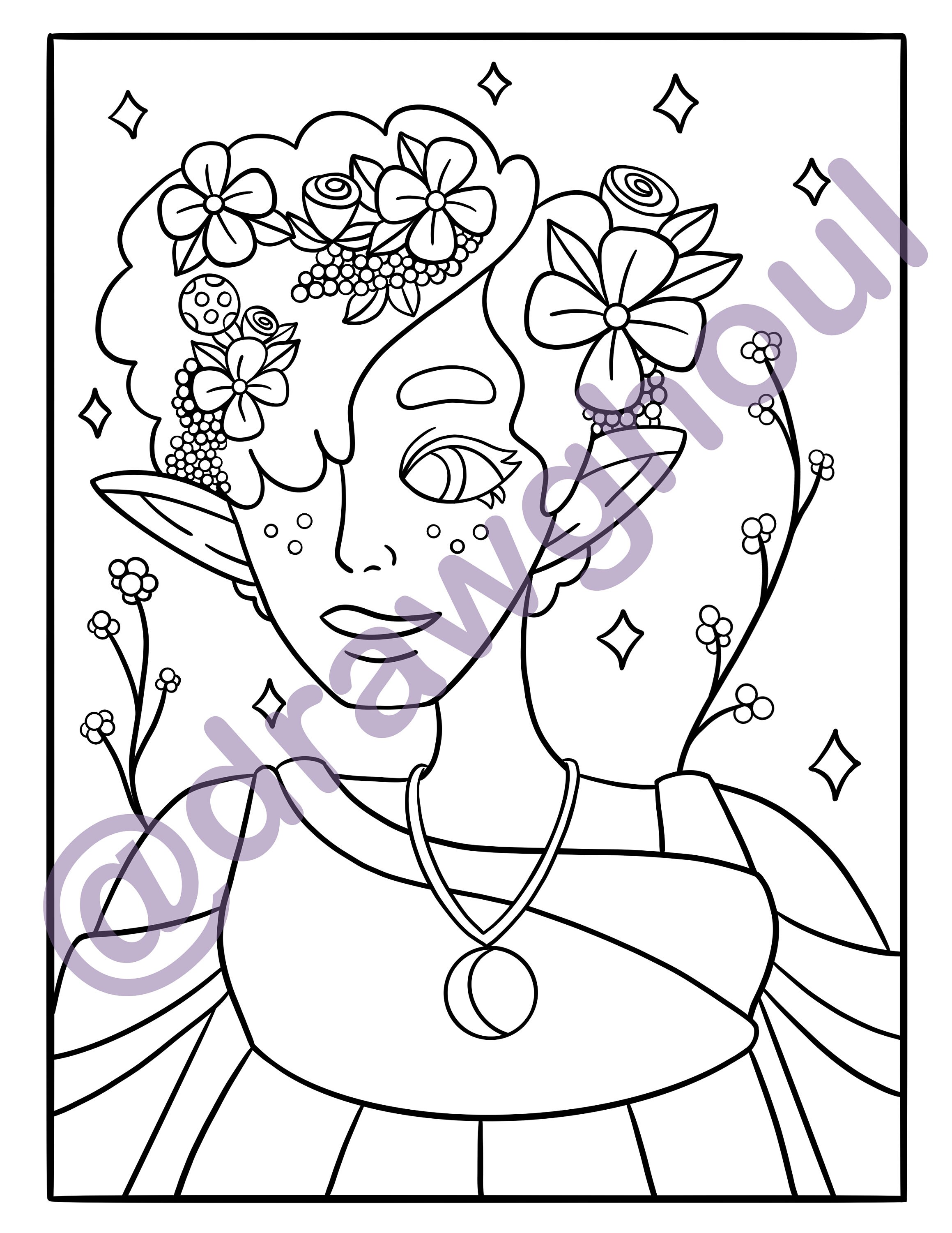 Monster Girl Coloring Pages: Fashion Fantasy Art (digital Download) - Etsy