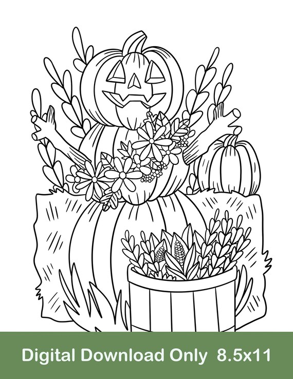 Fall Pumpkin Coloring Pages