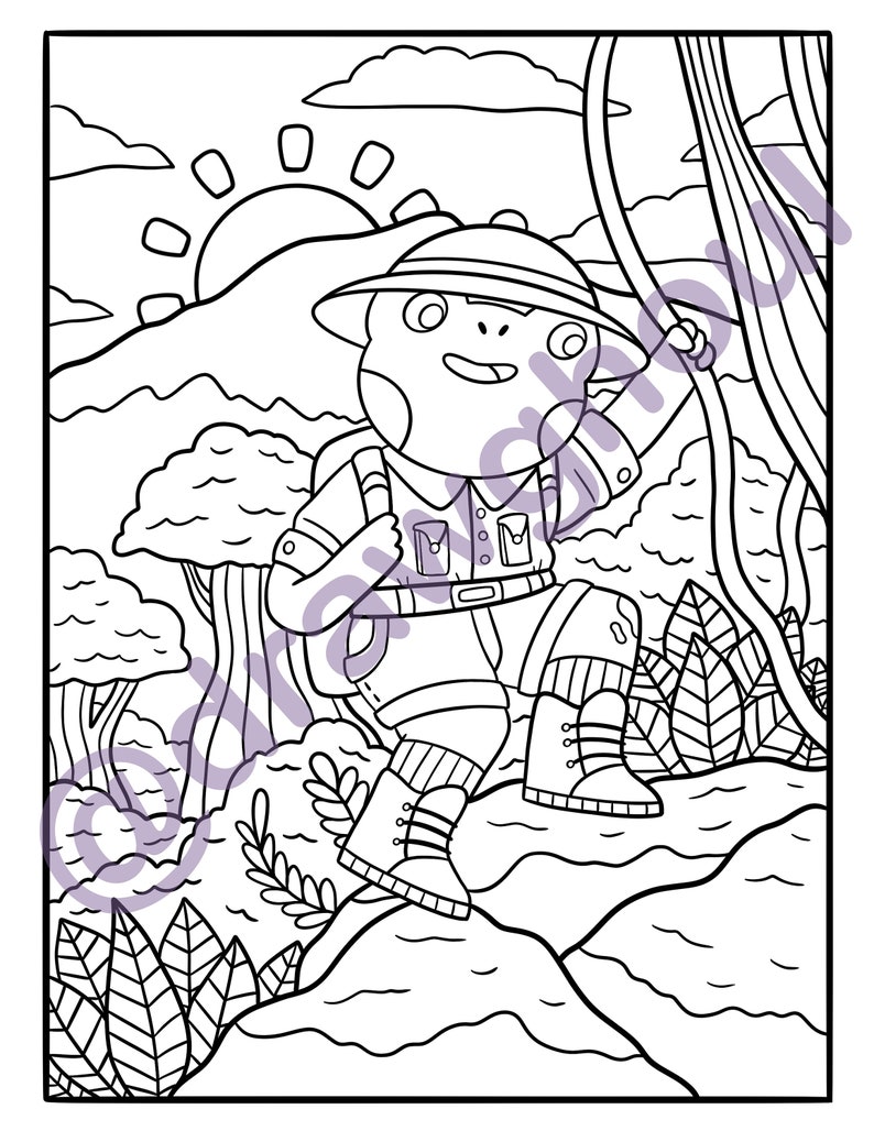 Cozy Adventure Frogs Coloring Page Set Frog Coloring Pages Cozy ...