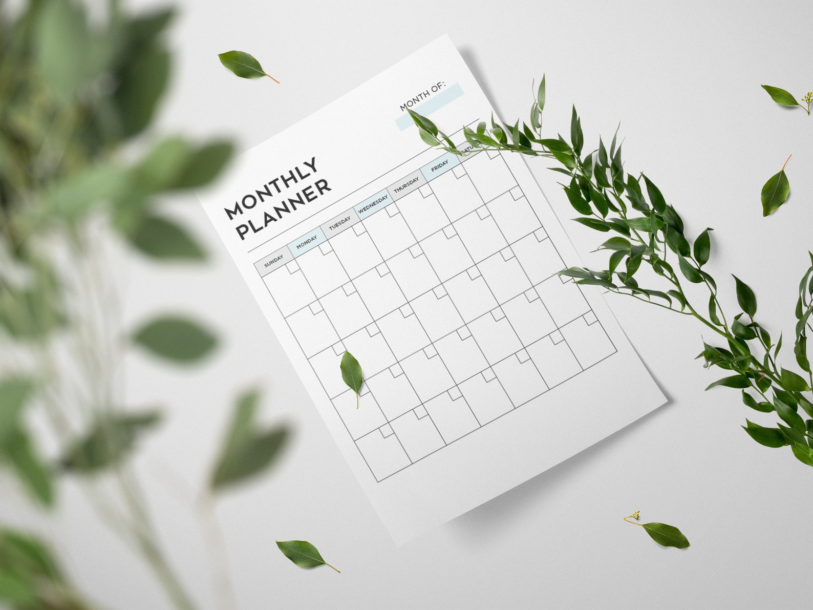 Minimalist Monthly Planner Printable Instant Download - Etsy