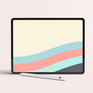 Aesthetic Retro iPad Wallpaper Background - Fun, Abstract, INSTANT ...