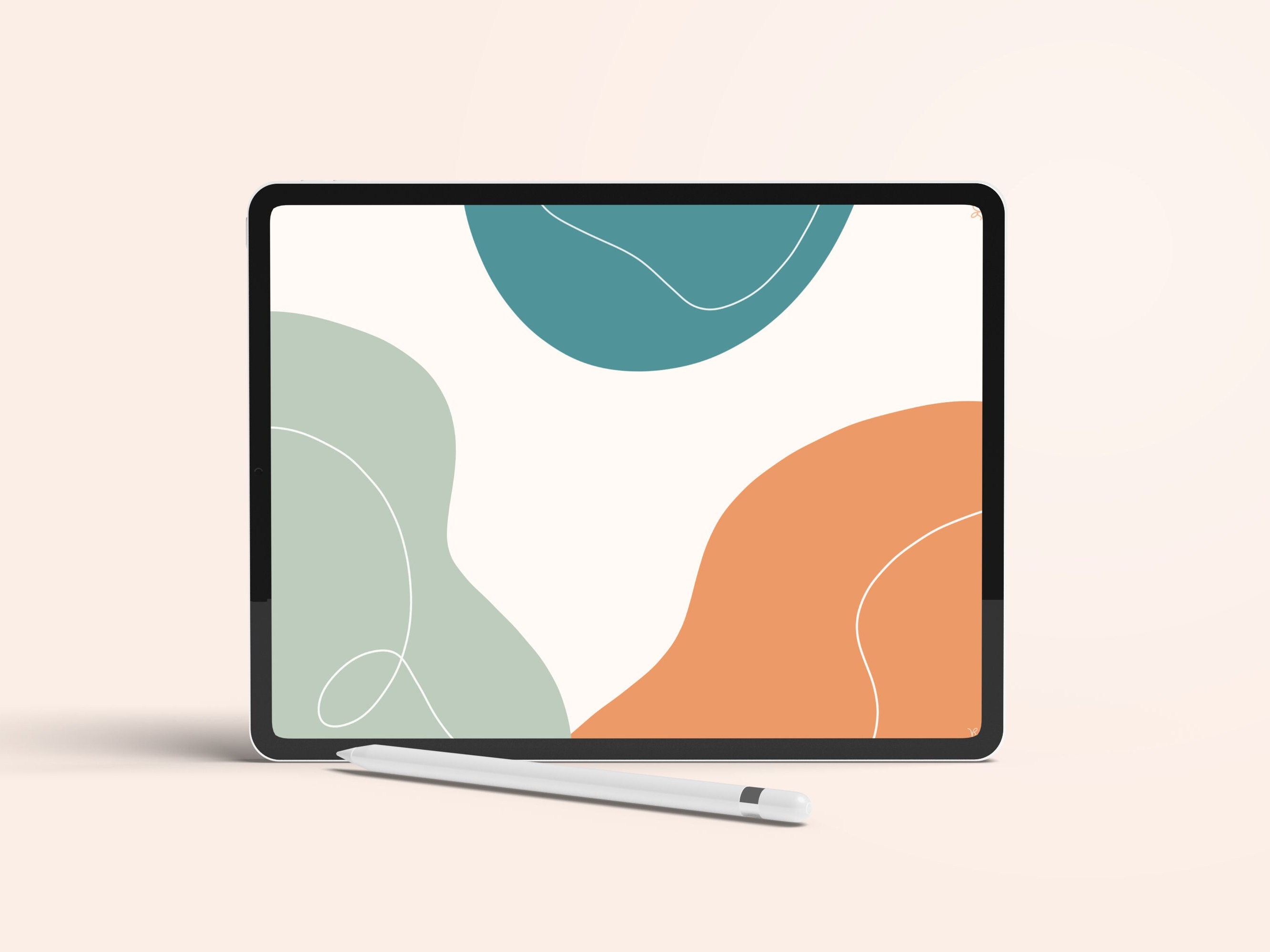 Abstract iPad Wallpaper Background - Fun Aesthetic, INSTANT DOWNLOAD ...