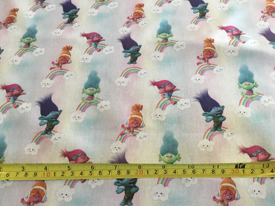 Trolls Characters Dreamworks 100% Cotton Fabric Fat Quarter - Etsy