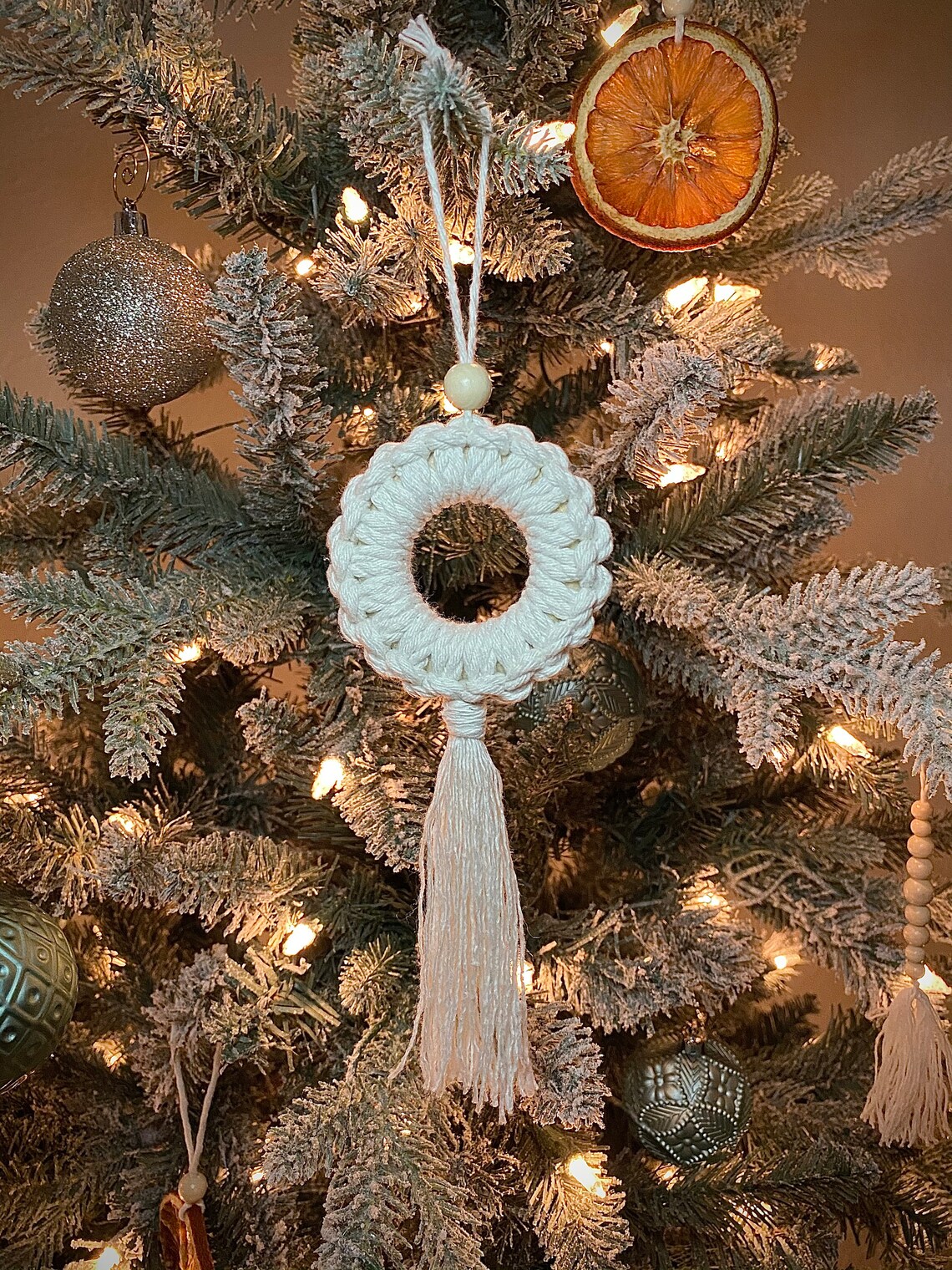 A Set of 3 Beautiful Handmade Macramé Ornaments Add a Warm - Etsy Canada