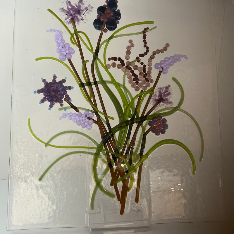 Fused Glass Flowers - Etsy