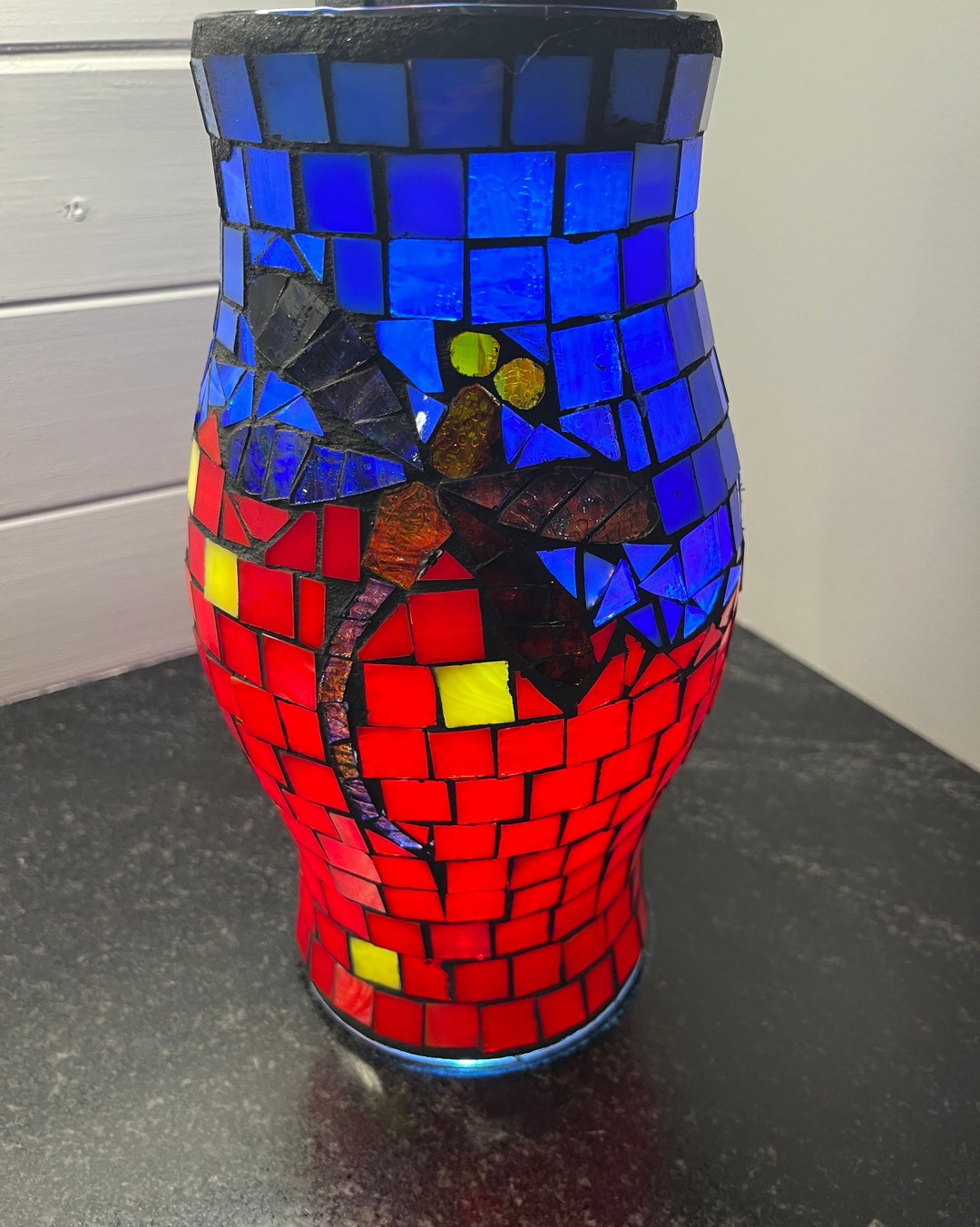 Mosaic Stained Glass Hurricane Globe - Etsy